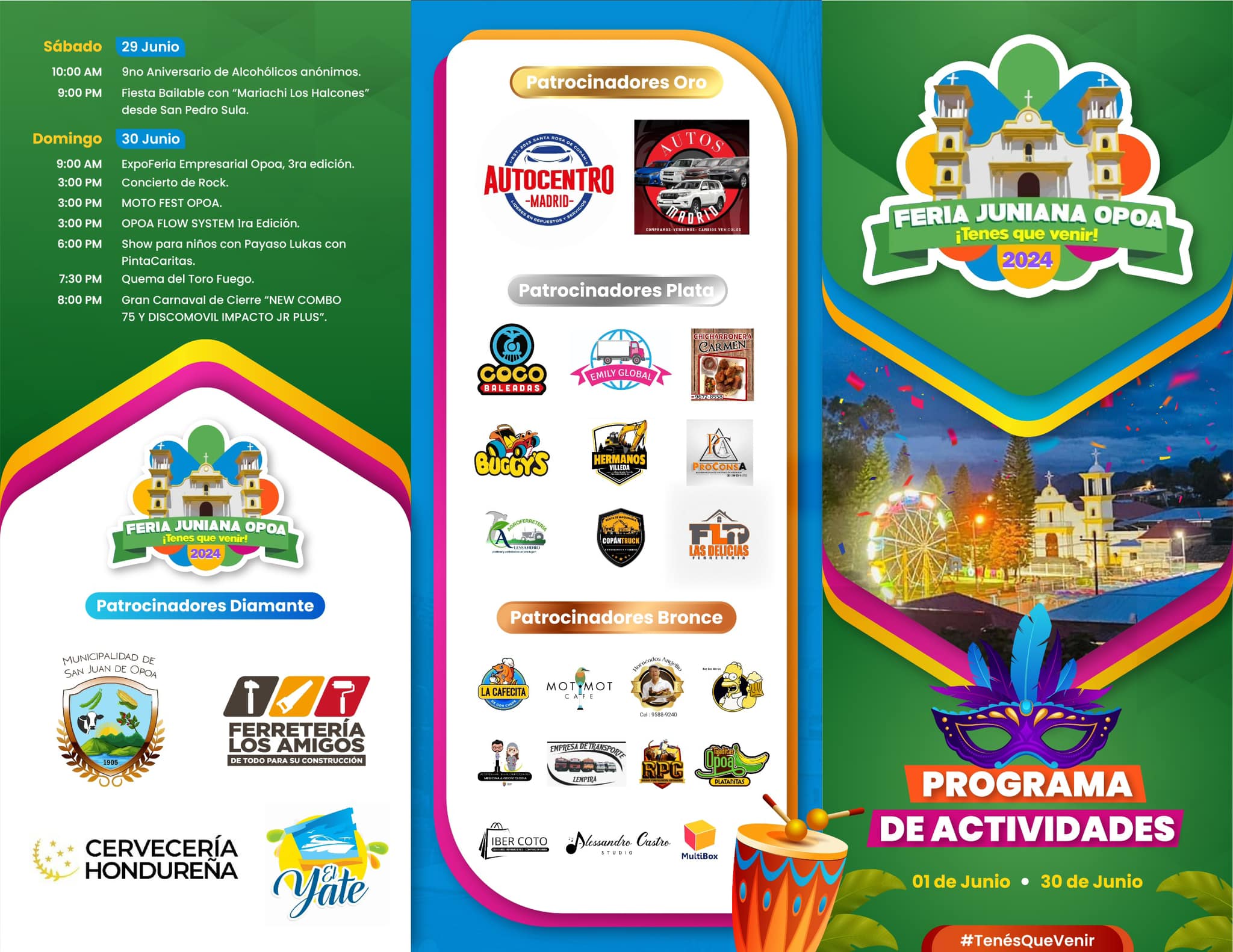 Programación de actividades en La Feria Juniana Opoa 2024 ...